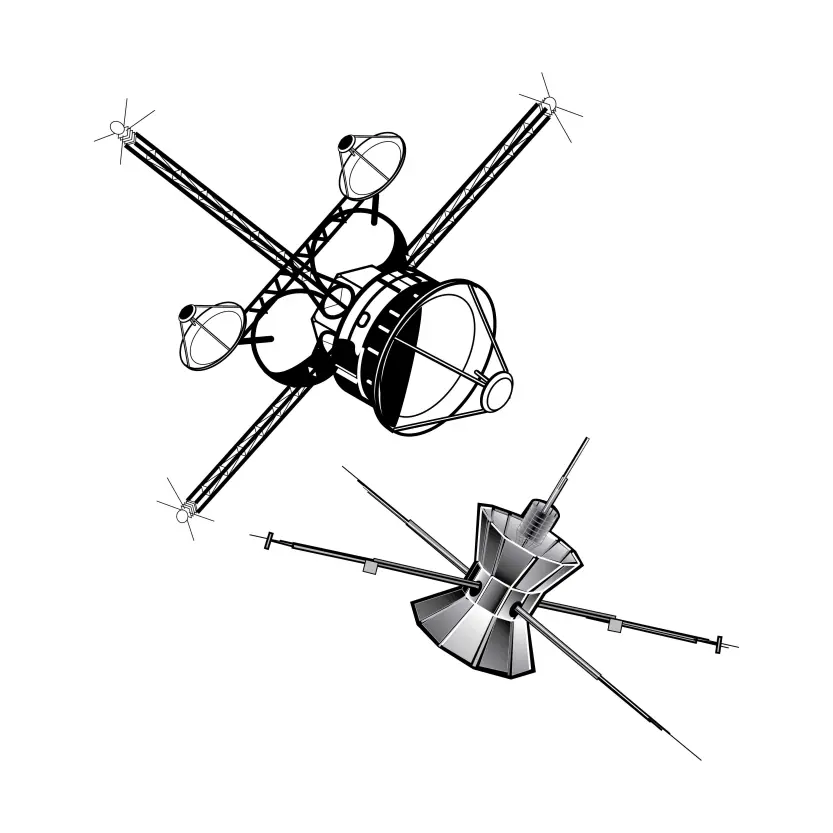 Two Black and White Vector Space Probes